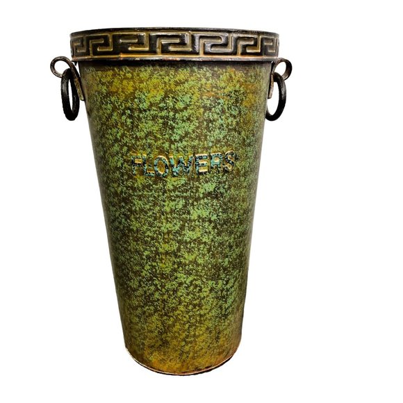Unbranded | Accents | Metal Decorative Flower Pail Bucket Dried Flowers ...